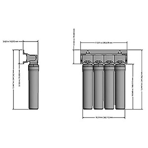 Watts Premier WP531417 RO Pure Plus Reverse Osmosis Filtration System with Top-Mount Twist Faucet, Brushed Nickel, Standard