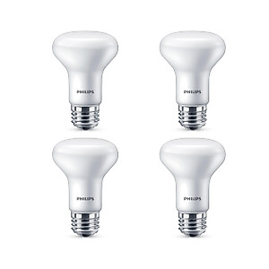 PHILIPS 45-Watt Equivalent R20 Ultra-Definition Dimmable E26 LED Light Bulb Soft White with Warm Glow 2700K (4-Pack)