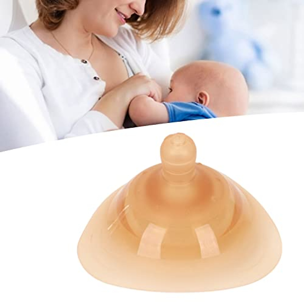 Silicone Nipple Shields for Nursing Newborn, Nipple Shield Protector Soft Nursing Breastfeeding Nipple Shield for Flat Inverted Nipples for Protecting Inverted Sore Nipples