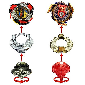 BeyBtatle Battling Top Burst Gyro Toy Set Combat Battling Game 2 Spinning Tops 1 St. Sword Ver Launcher Bey Burst Gyro Toy Battling for Kids Children Boys Ages 6+