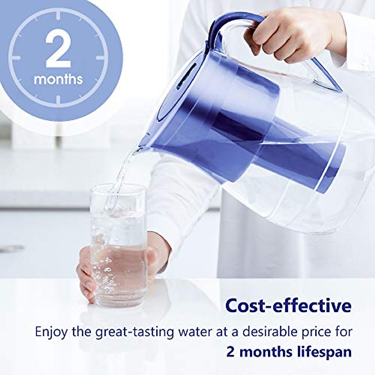 Overbest OB7010 Replacement for Pur Pitchers and Dispensers CRF-950Z, PPF951K, PPT700W, CR-1100C, DS-1800Z and PPF900Z Water Filter, NSF Certified Pitcher Water Filter (3 Pack)