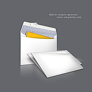 Amazon Basics #6 3/4 Security Tinted Envelopes with Peel & Seal, 100-Pack, White