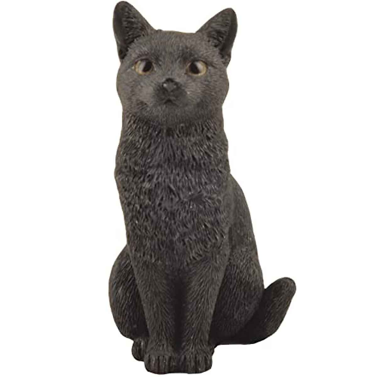 JFSM INC. 3" Black Cat Sitting Hand Painted Figurine - Cat Lover Gifts, Home Decor
