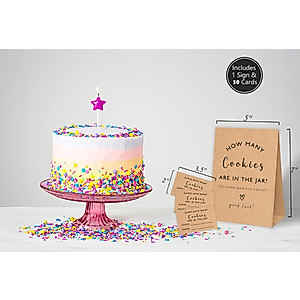 Guess How Many Cookies Baby Shower Game,baby shower themes,Neutral Baby Shower Decoration,Birthday Party Game,Bridal Shower Game,Wedding Shower Game,1 Kraft Sign & 50 Kraft Guessing Cards Set-A25