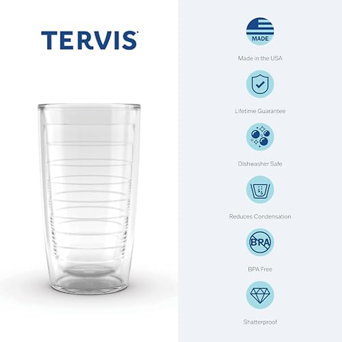 Tervis Made in USA Double Walled University of California Los Angeles UCLA Bruins Insulated Tumbler Cup Keeps Drinks Cold & Hot, 16oz, Spirit