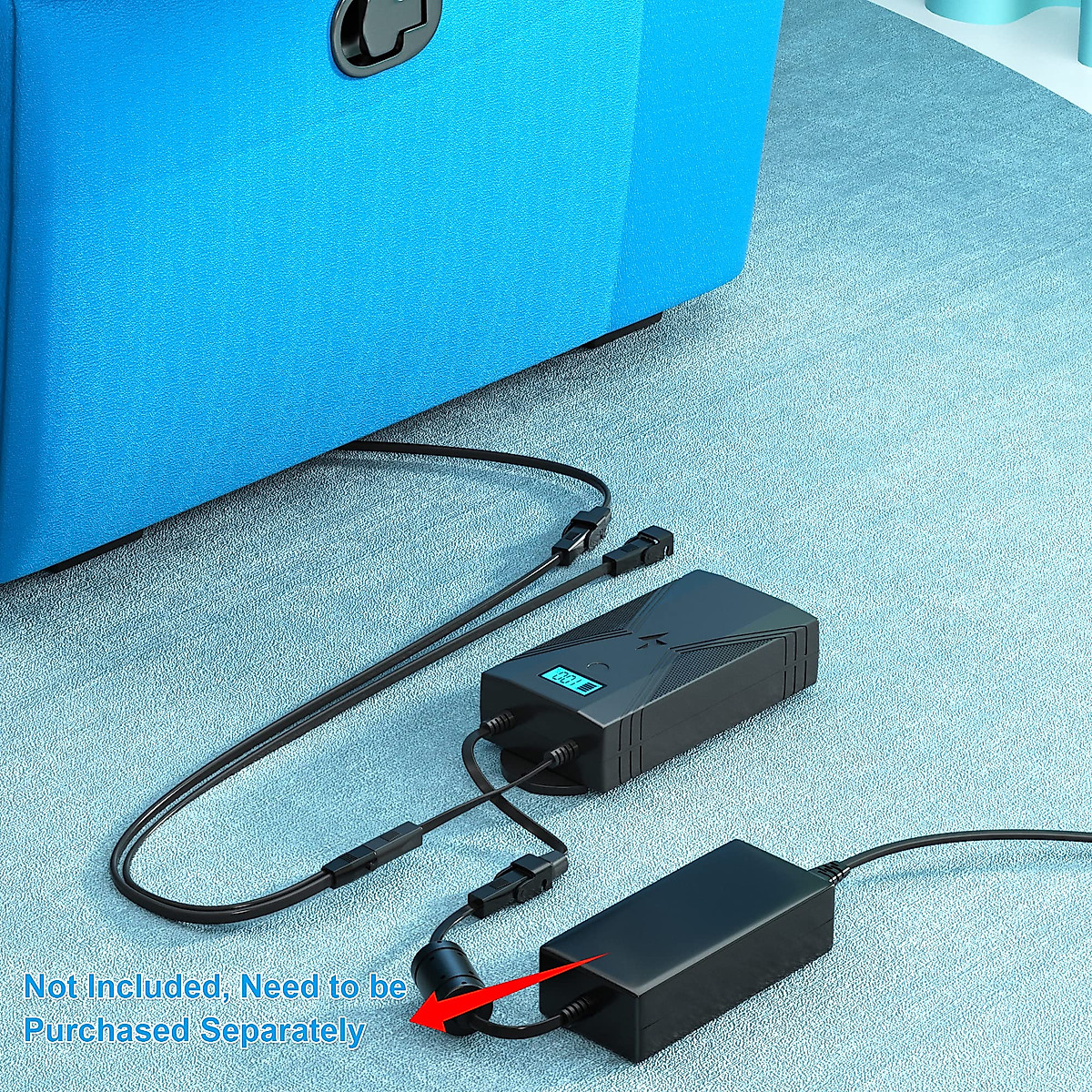 Ponkor Battery Pack for Reclining Furniture- 2500mAh Power Recliner Battery Pack Rechargeable, Universal Furniture Battery Pack with 2-Pin Electric Cord for Lift Chairs Sofas- Power Supply