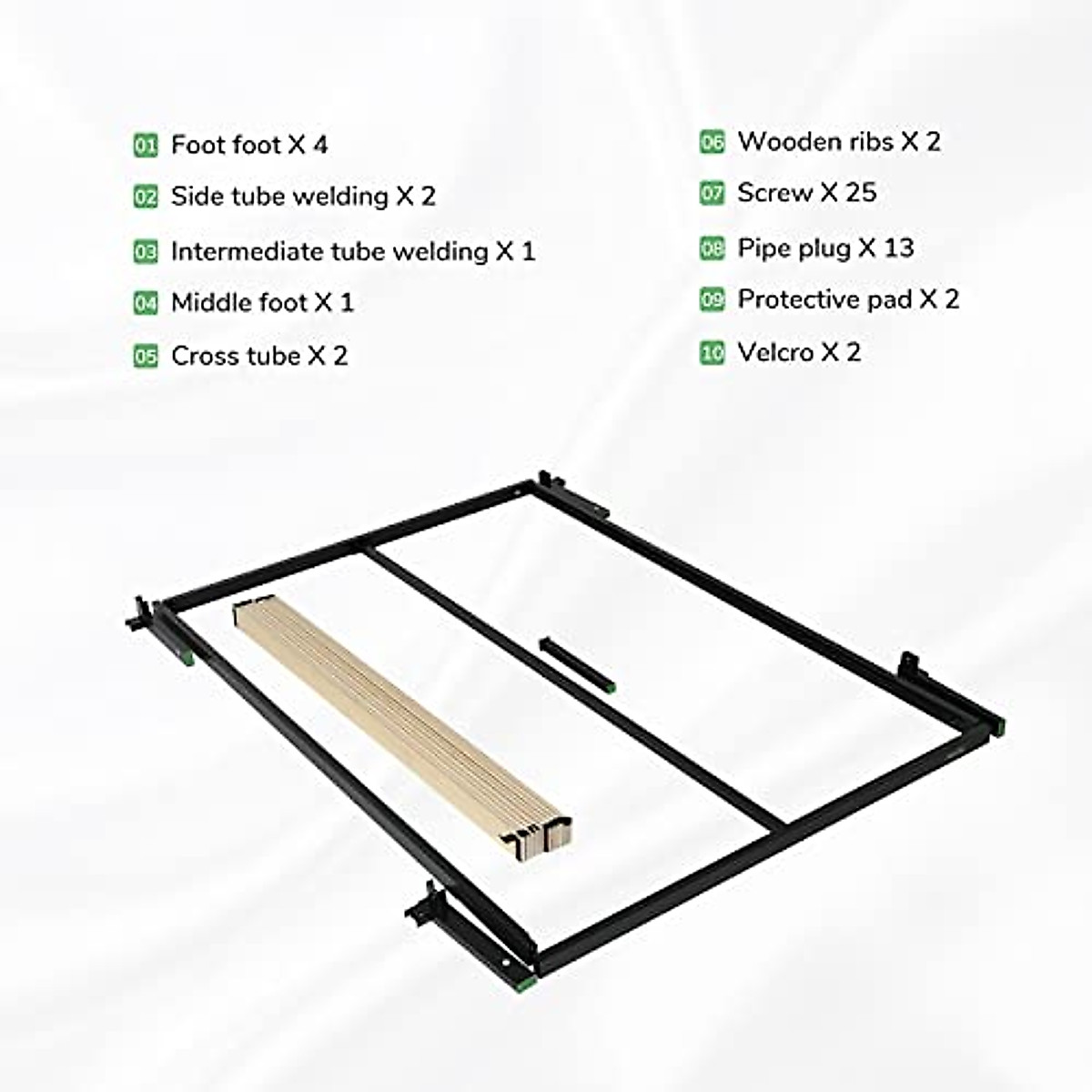 Novilla California King Metal Bed Frame with Storage, Black, Wooden Slats Support, Heavy Duty, Easy Assembly, 14 Inch