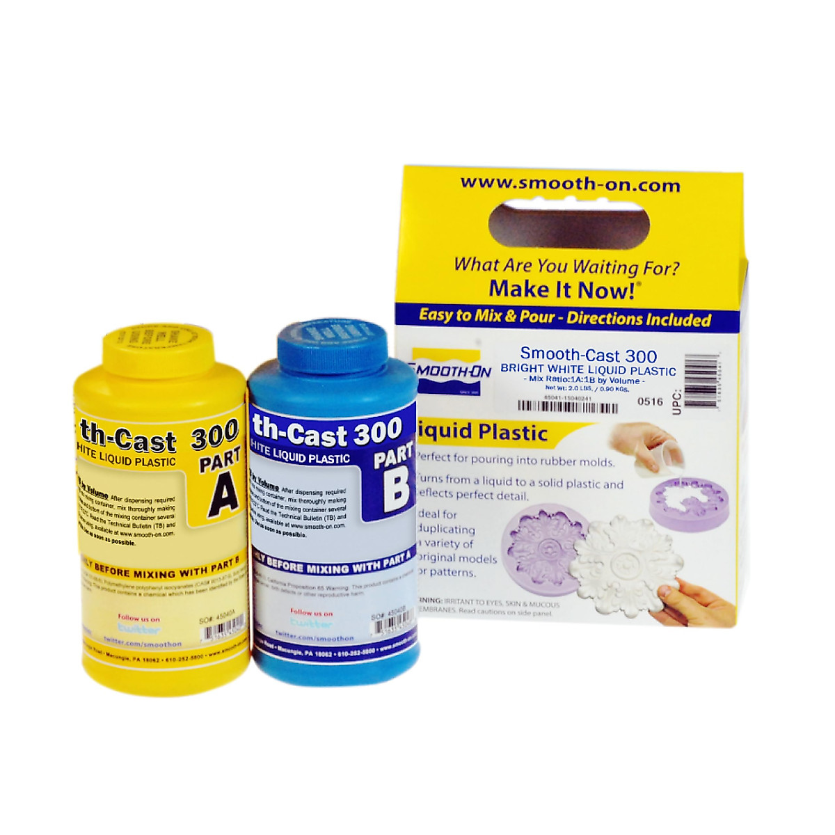 Smooth-Cast™ 300: Bright White, Low Viscosity, Liquid Plastic Casting Resin - Pint Unit