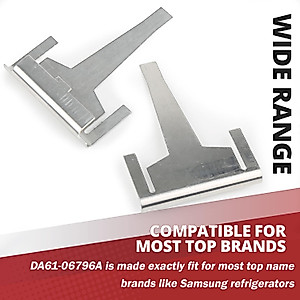 DA61-06796A Refrigerator Drain Clip Evaporator by Kotoysoo - Exact Fit for Samsung Refrigerator – Replaces: AP5579885, 2683162, PS4145120 (Pack of 2)