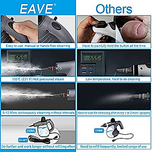 Handheld Steam Cleaner, Steamer for Cleaning, with Steam Lock Button for Hands-free Steaming, 12 in 1 Set Car Steamer for Furniture, Auto Detailing, Home, Kitchen, Bathroom, Upholstery