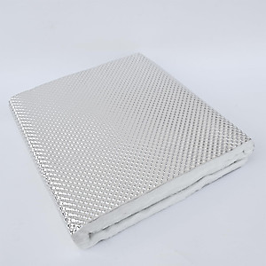 AC PERFORMANCE Reduce Radiant Heatshield Armor 3' Long x 1' Wide x 1/2" Thick Exhaust Pipe Multipurpose Heat Shield, Fiberglass Laminated Aluminum