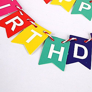 Sunny ZX Mini Happy Birthday Cake Bunting Banner Cake Topper Garland - Handmade Pennant Flags 2nd Baby Boy Birthday Party Cake Decoration Supplies