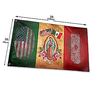 US And Mexico Friendship Flag 3x5 ft Double Side Garden Banner Indoor Outdoor Perfect Decoration