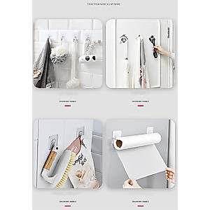 Wall Hooks Towel Hooks Siding Hooks 15 PCS Heavy Duty 22lb(Max) 3m Hooks Ceiling Hooks Picture Hanging Hooks Wall Hangers Without Nails Hooks for Hanging Cup Hooks