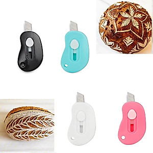 Nirmeiu 4PCS Bread Lame Dough Scoring Tool,Bread Scoring Tool for Homemade Bread,Sourdough Bread Scorers-Bread Baking & Making Tools Supplies Accessories,Retractable Razor for Lame Bread Tool