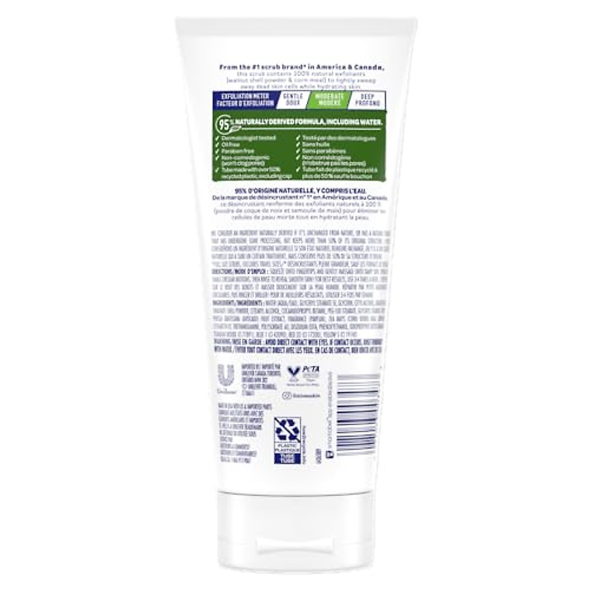 St. Ives Soft Skin Face Scrub, Avocado & Honey Moderate Exfoliator For Soft, Smooth Skin, Oil-free Facial Scrub Made with 100% Natural Exfoliants, 6 oz, 6 Pack