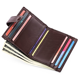 SENDEFN Slim Leather Wallets for Men Card Holder with RFID Blocking Small Bifold Wallet