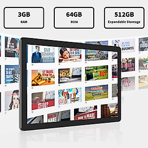 COLORROOM Android 13 Tablet for Kids 10inch Kids Tablet 64GB 512GB Expand Parental Controls, Learning & Play, Dual Camera, WiFi, Bluetooth, 1280 * 800 Touch Screen, Games Tableta with YouTube