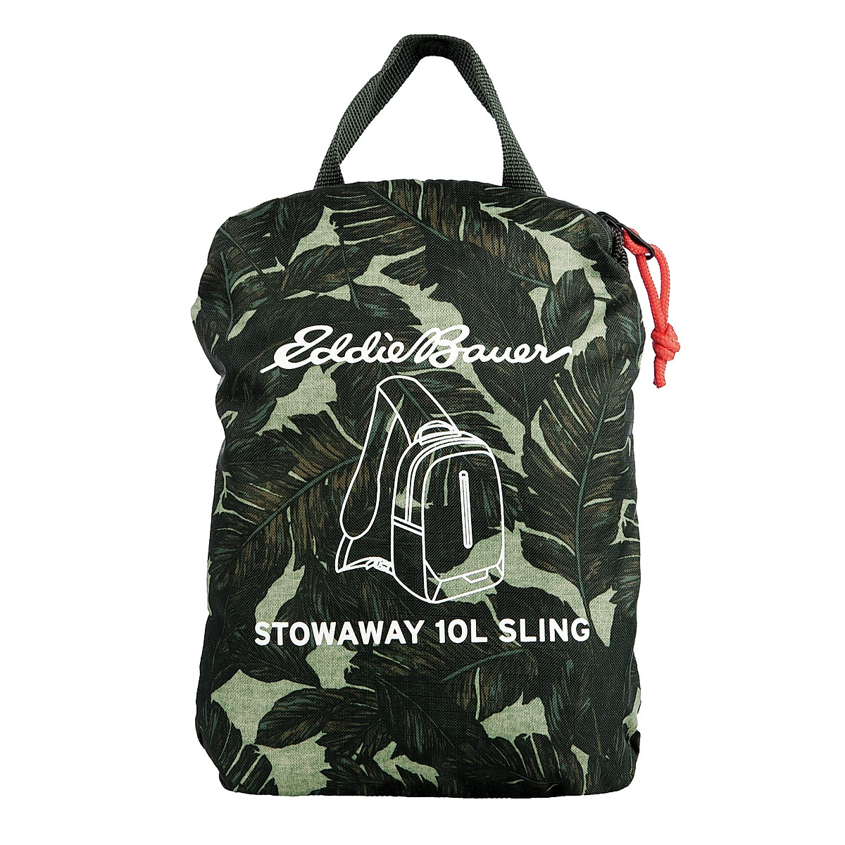 Eddie Bauer Stowaway Packable 10L Sling 3.0 Made from Polyester with Lightly Padded Shoulder Strap, Dark Loden