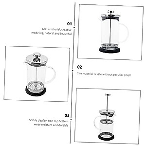 CRAFTHROU Coffee Maker Travel Kettle Coffee Maker Pot Coffee Pot Camping Tea Kettle Coffee Espresso Camping Water Jug Portable Espresso Coffee Maker Stainless Steel Silver