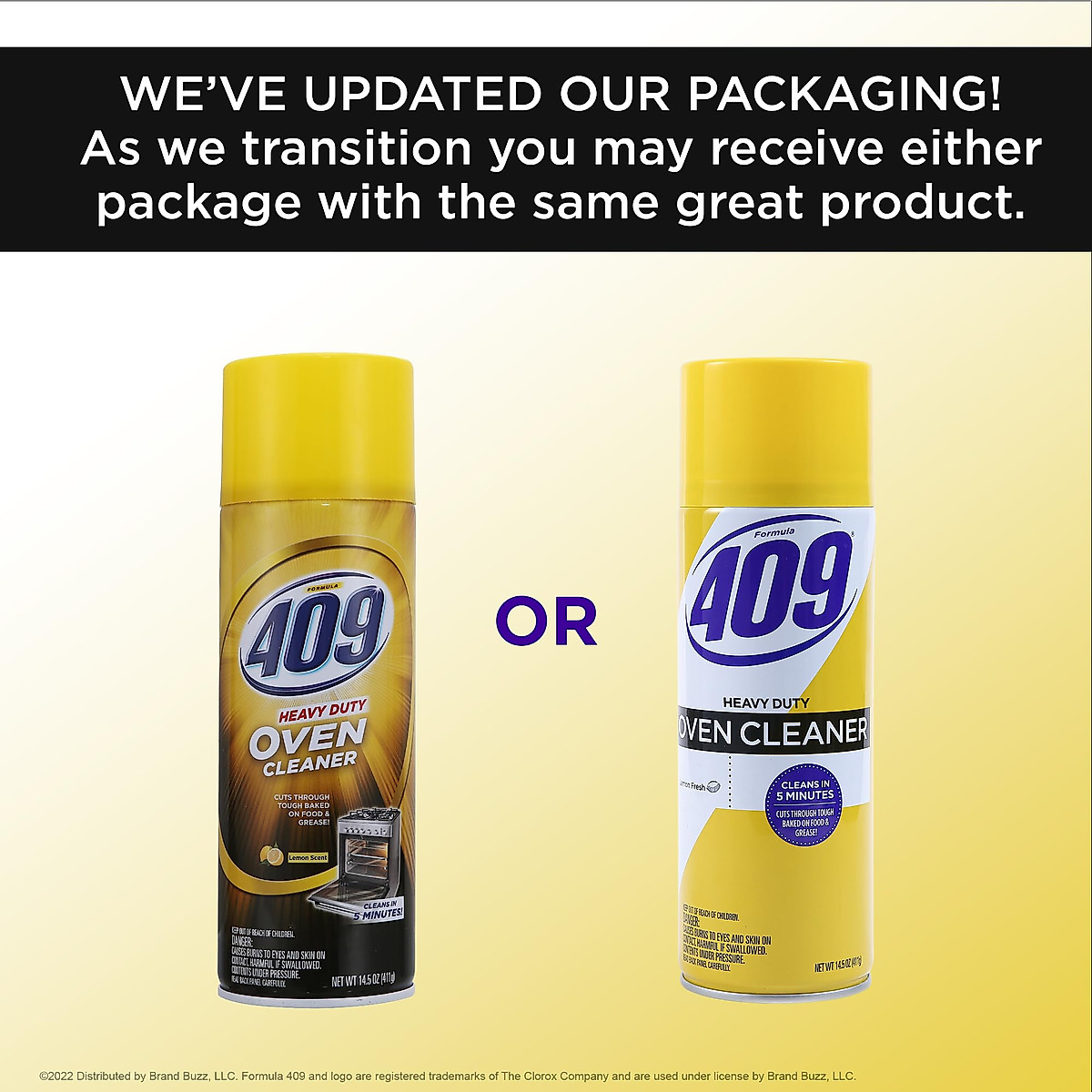 409 Heavy Duty Spray-On Oven Cleaner, Cuts Through Grease & Grime on Contact, A Powerful Clean You Can Trust, Lemon Scent, 14.5 Oz | Grill Cleaner, Stove Top Cleaner