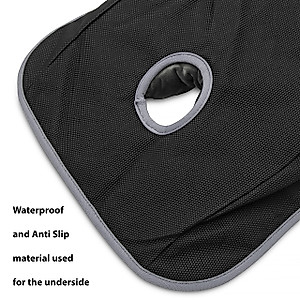 PEBBLEWICK Piddle Pad Child Seat Protector - Raised Waterproof Liner - for Potty Training Accidents, Spills or Crumbs in Carseats, Strollers or High Chairs - Complete with 2 Window Cling Sunshades