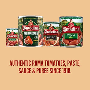 Contadina San Marzano Style Crushed Tomatoes, 28 oz (Pack of 6 Cans)