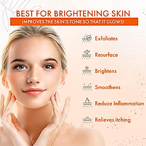 Carrot Soap for Skin Brightening – Natural Carrot Soap Bar for Spots on Face, Body, Neck, Underarm – Carotene Reduces Acne, Brightens Spots, & Evens Skin Tone – Kojic Acid Glow Bar Made in USA