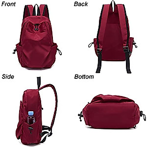 YZAOLL Small Backpack for Women Mini Backpack Daypack,Red