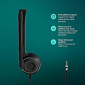 Epos Sennheiser Pc 5 Chat Wired Headphone For Pc - Black, All-Size