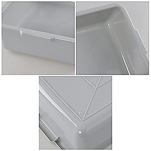 Utiao 13 L Commercial Bus Tub Box, 3-Pack Dishpan Basin Tub, Grey