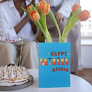OWOXER Pop Up Fathers Day Card, Happy Funny Fathers Day Card From Daughter Husband Son Wife, Dad Birthday Card with Envelope.