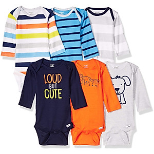 Onesies BrandUnisex Baby6-Pack Long Sleeve BodysuitsdogNewborn