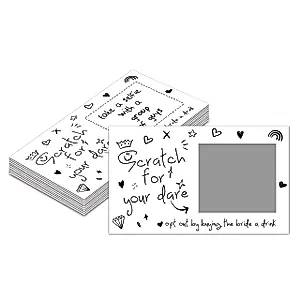 Bachelorette Dare Card Party Games, Cartoon Graffiti Bridal Shower Scratch Off Game Dare Card, Girls Night Out Activity, Wedding Party/ Engagement Party/ Bride Shower Decorations– 40 Cards(A01)
