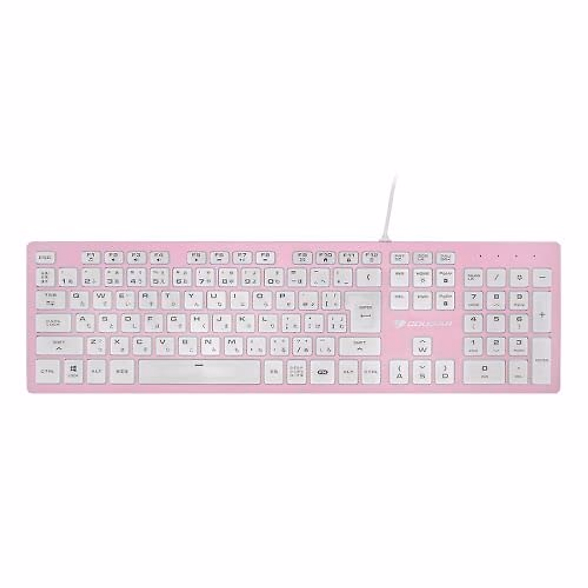 COUGAR CGR-WRXMI-VAP Gaming Keyboard, VANTAR AX Pink, Wired, Scissor Switch, Aluminum Frame, 2 Adjustable Angle, Anti-Ghost, RGB, Japanese Layout, Pink