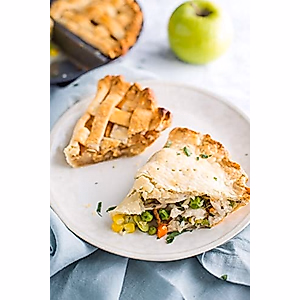 Chicago Metallic Professional Non-Stick Split Decision Pie Pan, 9-Inch, Gray