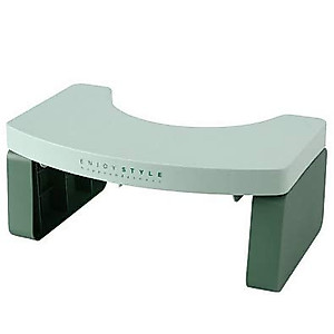 Pantula Toilet Stool Lightweight Squatting Step with Non-Slip Base 7'' Height Safe Healthier Proper Posture Simple Design for Kids Adults (Green)