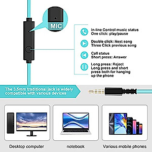 mucro Sports Headphones Over The Ear Headphones Wired for Running Exercise with Microphone Compatible Foldable Behind The Neck Headphones for Workout Jogging Gym Ear Buds