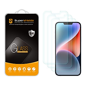 Supershieldz (3 Pack) Designed for iPhone 14 Plus and iPhone 13 Pro Max (6.7 inch) Tempered Glass Screen Protector, Anti Scratch, Bubble Free
