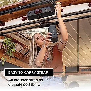 Sony SRS-XE200 X-Series Wireless Ultra Portable-Bluetooth-Speaker, IP67 Waterproof, Dustproof and Shockproof with 16 Hour Battery and Easy to Carry Strap, Black- New (Renewed)