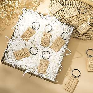 Chunful Graduation Thank You Keychains Bulk Wooden Thank Teacher Employee Keychains Inspirational Appreciation Gifts(50 Pcs)