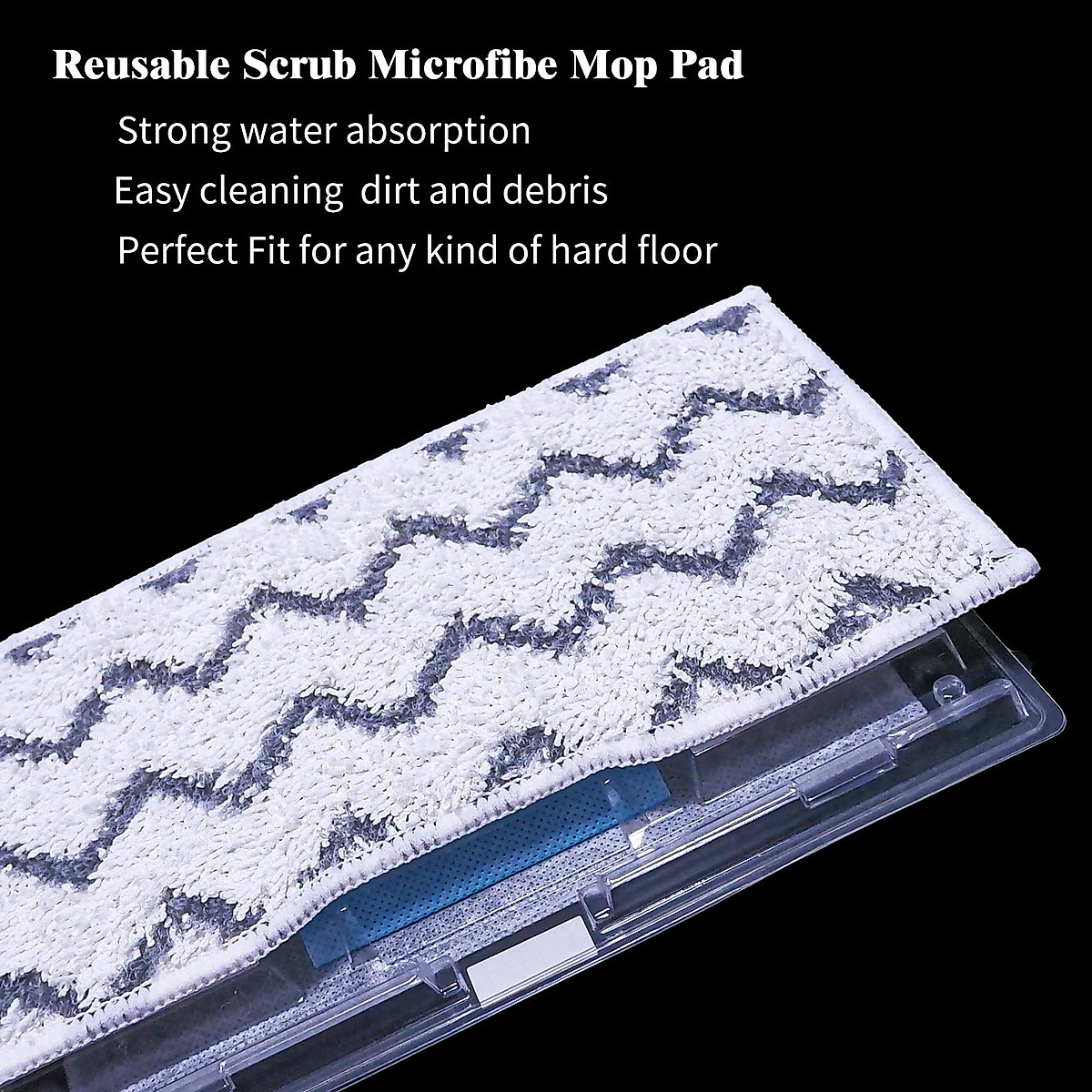 klaqian Reusable Mop Pad Refills for Shark VACMOP VM252 VM250 VM205 VM200 VM190 VC205 QM250, Vacuum Mop Pad Refills(8 Packs)
