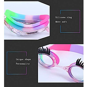 Swimming Goggles Anti Fog No Leak Non Slip UV Protection for Kids (Heart)