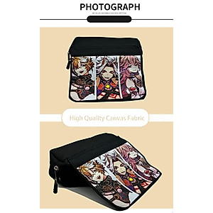 Pencil Case Genshin Impact Big Capacity Pencil Pouch，kawaii Large Storage High Capacity Bag for with Zipper Office College School Durable Pen Carrying Case （Venti）