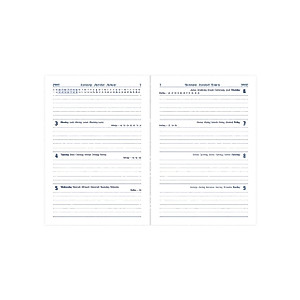 Letts Dazzle A6 week to view 2022 diary - turquoise
