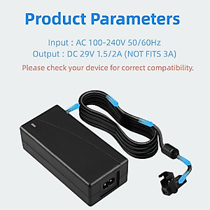 BXIZXD Power Recliner Power Supply, AC/DC Switching Power Supply Transformer 29V 2A Adapter with AC Power Cord and Motor Cable, Compatible with Lift Chair or Power Recliner