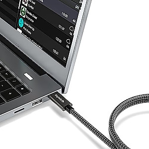 DigitalLife 2m USB Type C to B MIDI Interface Converter Cable, Compatible with Windows 11 / macOS 14 Sonoma (Metal, Nylon Braided)