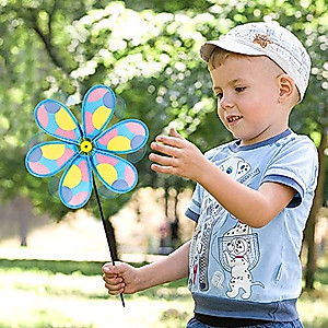 HADEEONG 4PCS Wind Spinners for Yard and Garden, Lawn Yard Decorations Pinwheels Colorful Whirligigs Windmill Kids Toys for Outdoor Decor
