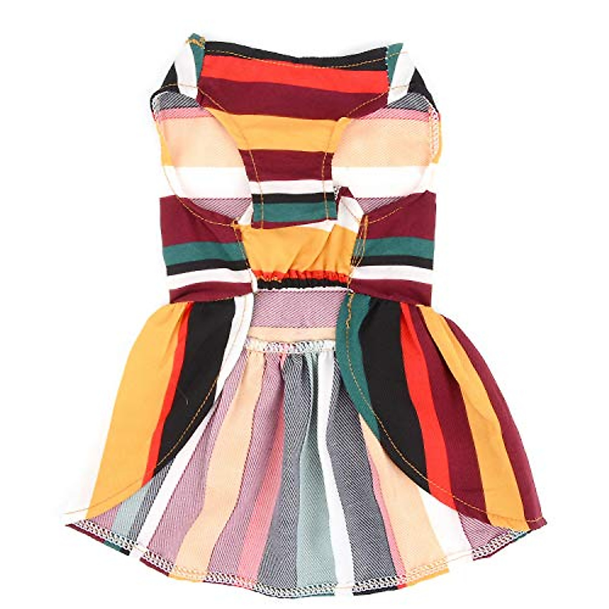 Zunea Dog Dress for Small Dogs Girl Striped Summer Puppy Princess Skirt with Bowtie Elegant Party Wedding Birthday Costume Outfits Pet Pullover Sundress Doggie Chihuahua Toy Poodle Clothes Apparel XS
