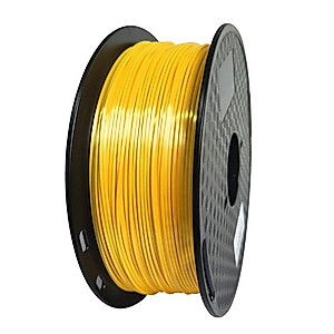 Silk Yellow PLA Filament 1.75 mm 3D Printer Filament 1KG 2.2LBS Spool Silky Shiny Shine Metallic Yellow 3D Printing Material CC3D Bright Yellow Color